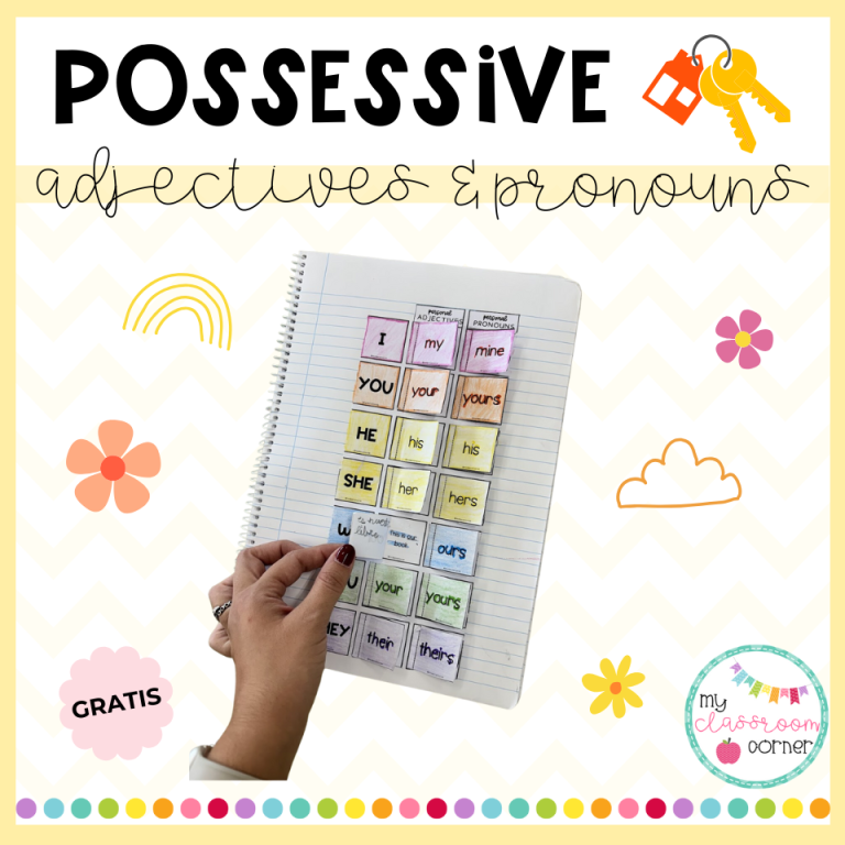 POSSESSIVE adjectives & pronouns - My Classroom Corner